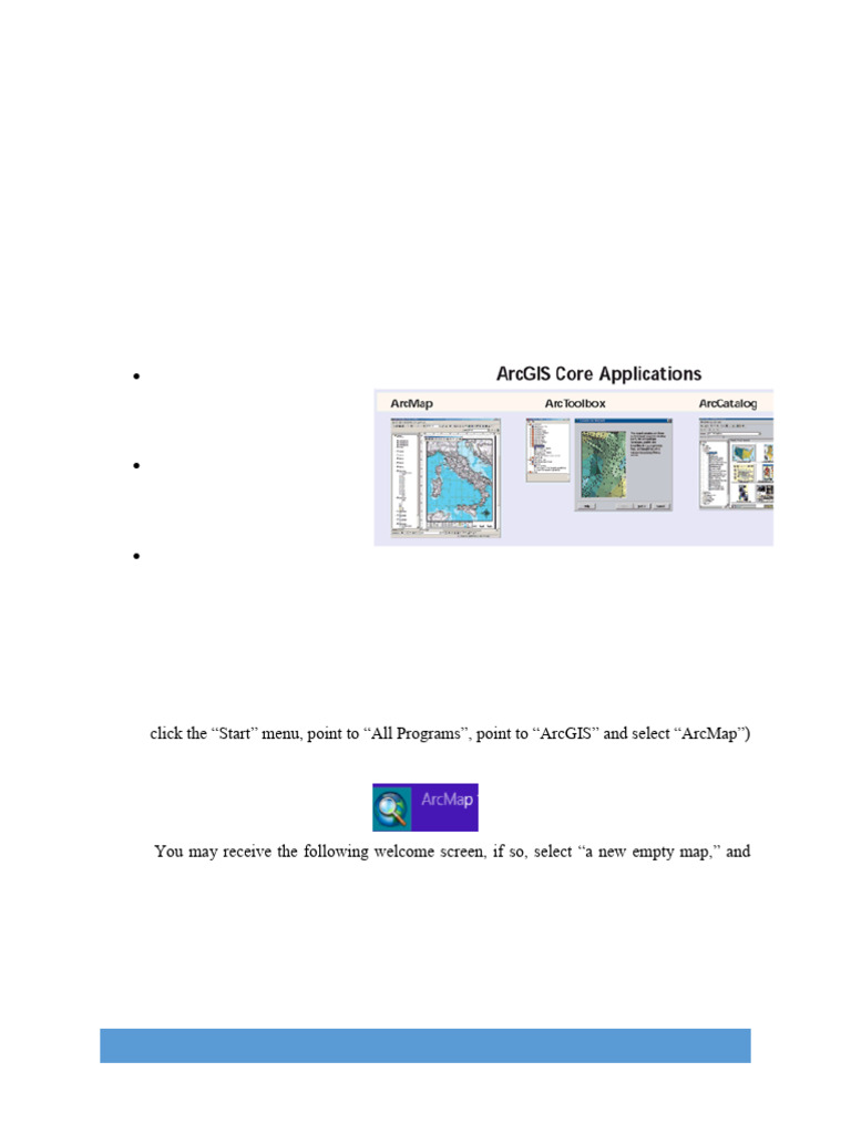 Arc GIS Practical Exercise Manual 1 | PDF | Arc Gis | Window (Computing)