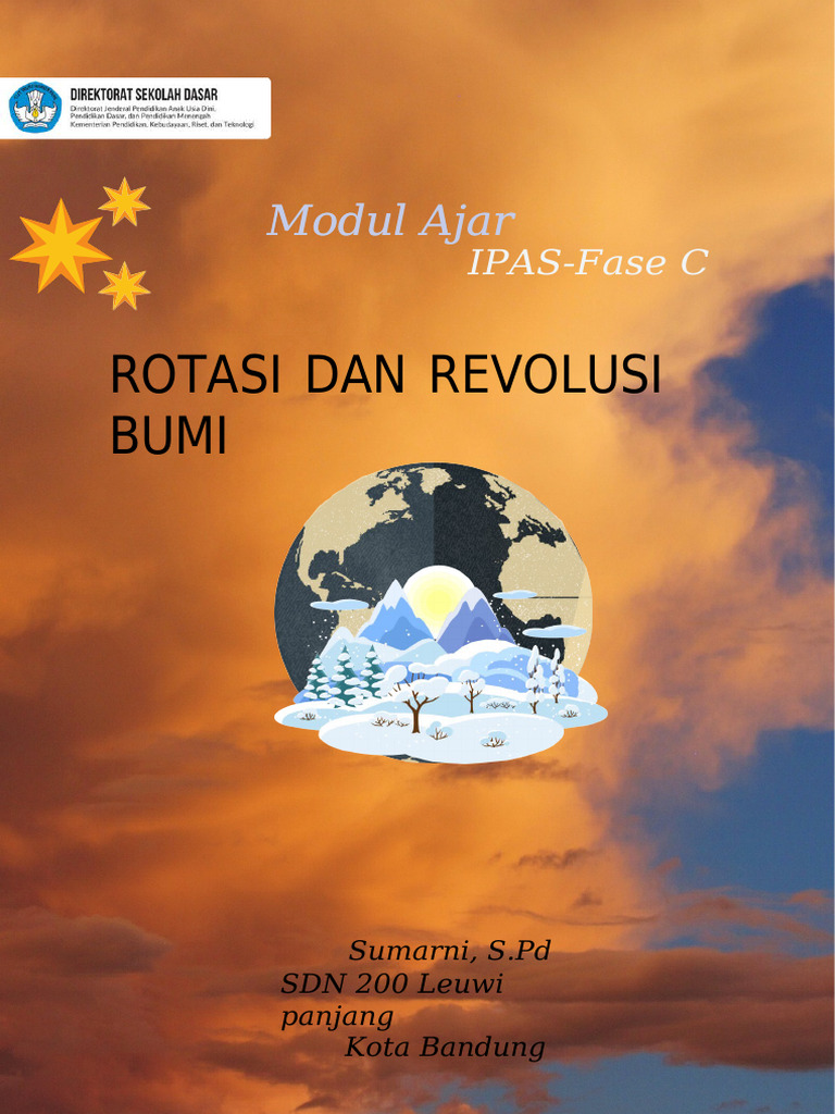 Modul Ajar Ilmu Pengetahuan Alam Dan Sosial (IPAS) - Mendemonstrasikan Rotasi Dan Revolusi Bumi ...
