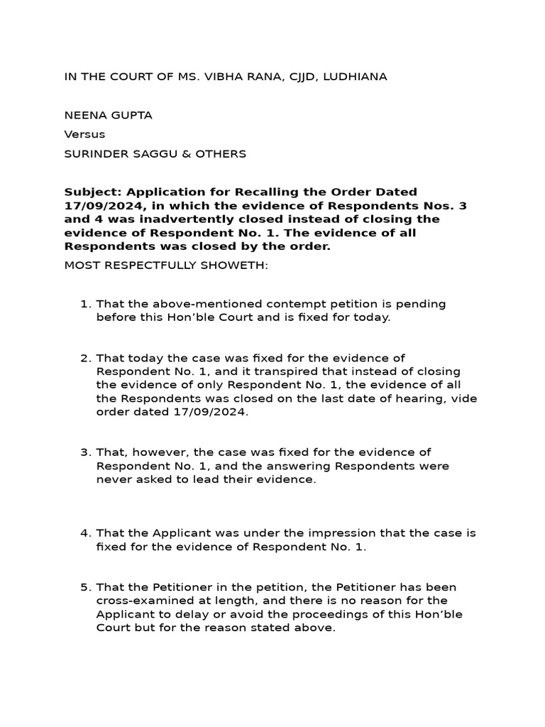 Recalling Order Application | PDF