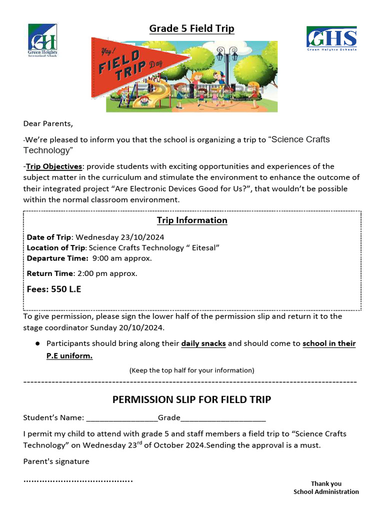 Field Trip G5 Note | PDF