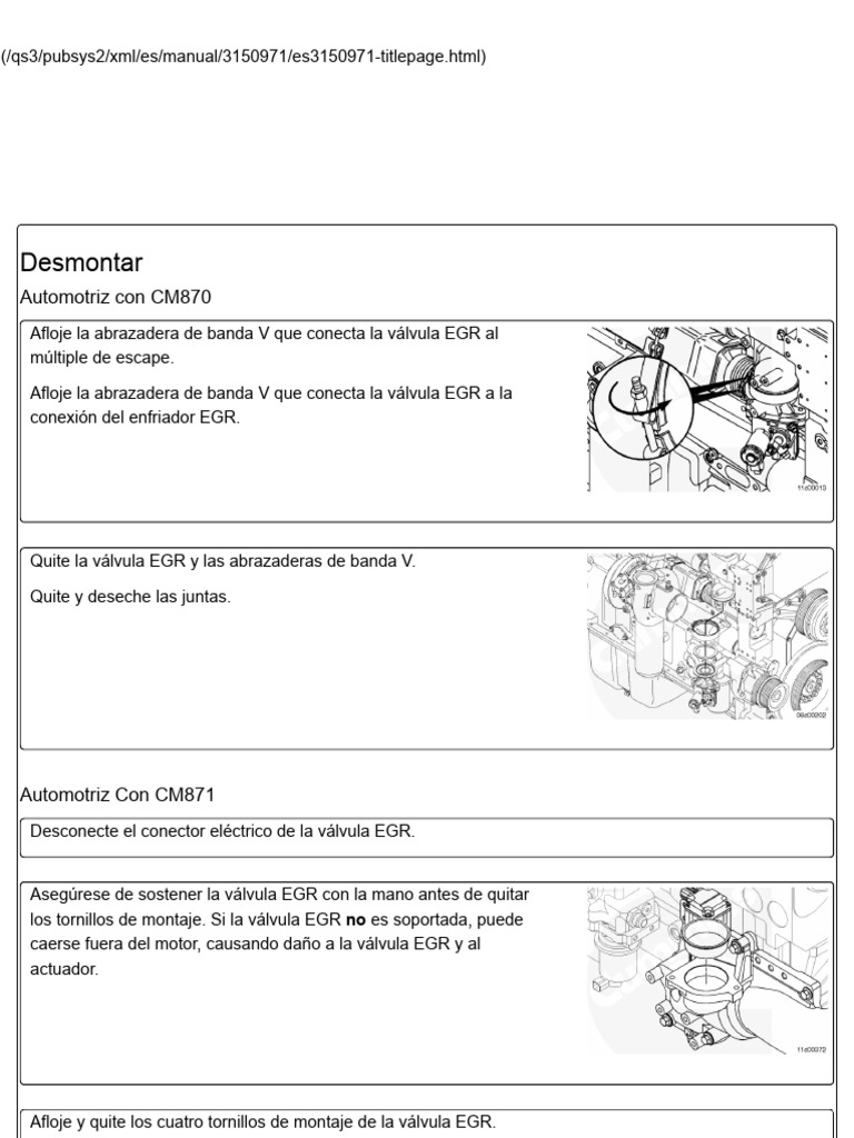 QuickServe Online - (3150971) Manual de Servicio Del Signature™, ISX y QSX15 Valvula EGR | PDF