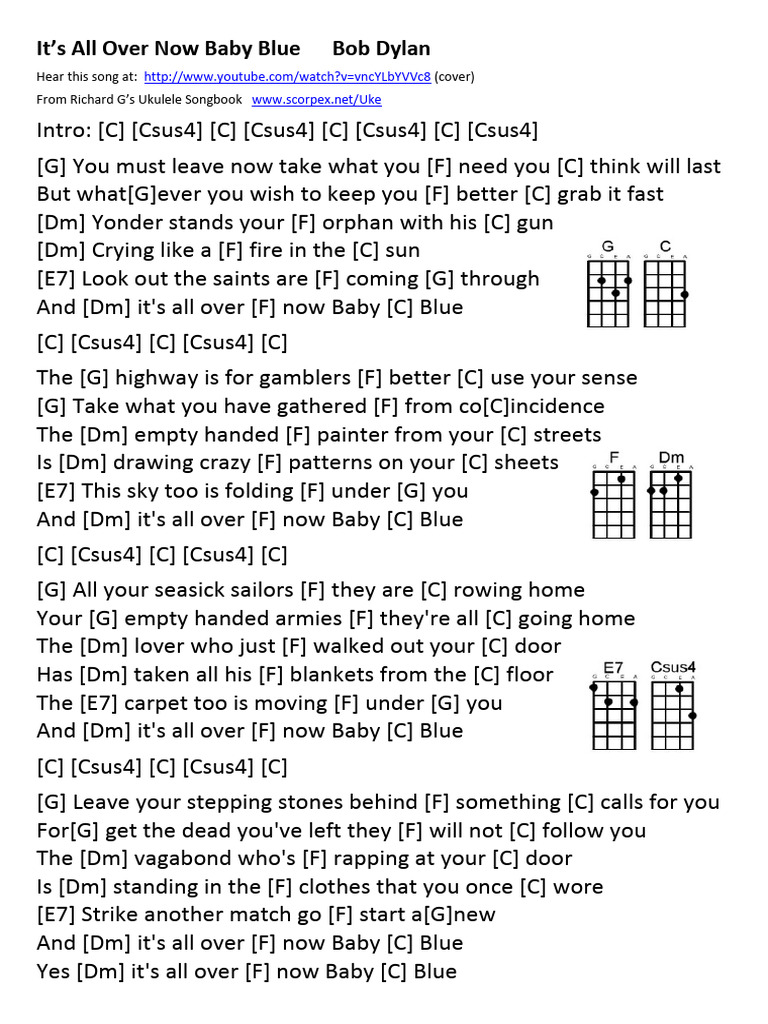 Its All Over Now Baby Blue | PDF