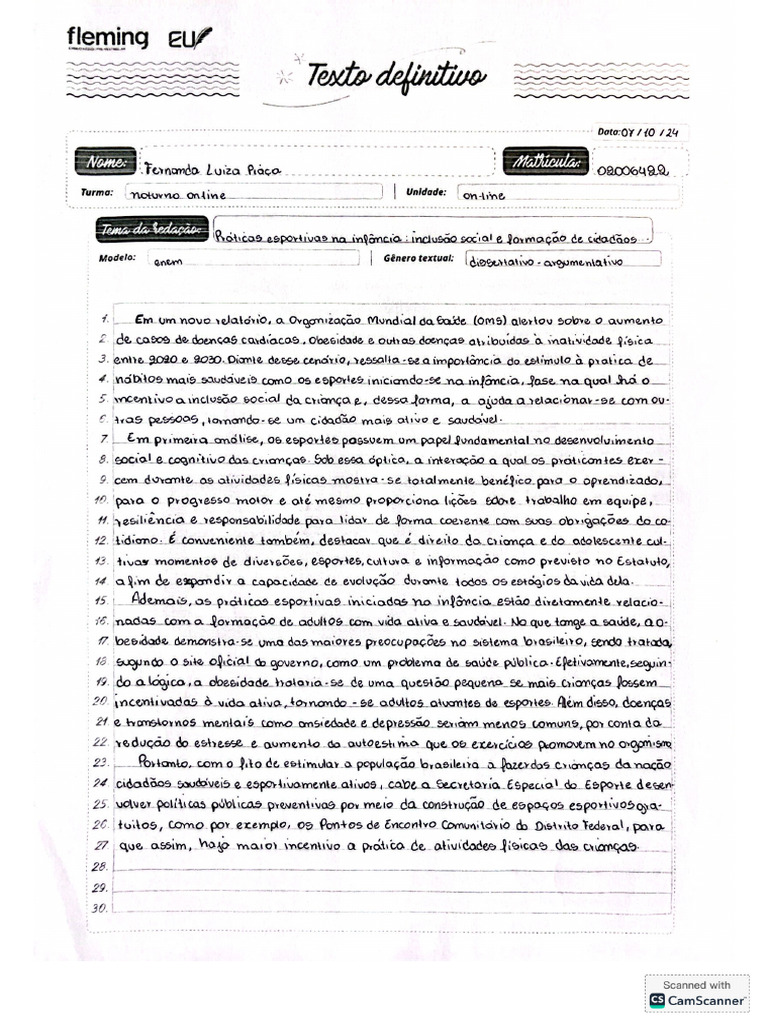 Fernanda Luiza Piaça - 02006422. | PDF