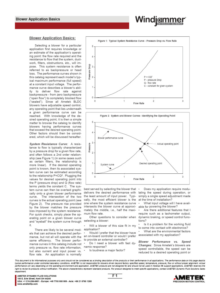 Blower Selection Guide | PDF | Manufactured Goods | Electronics