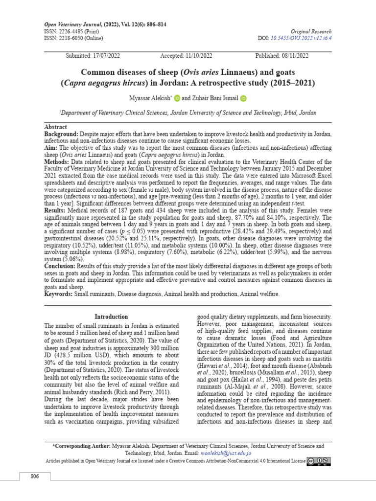 Common Diseases Goats and Sheep | PDF | Sheep | Goat