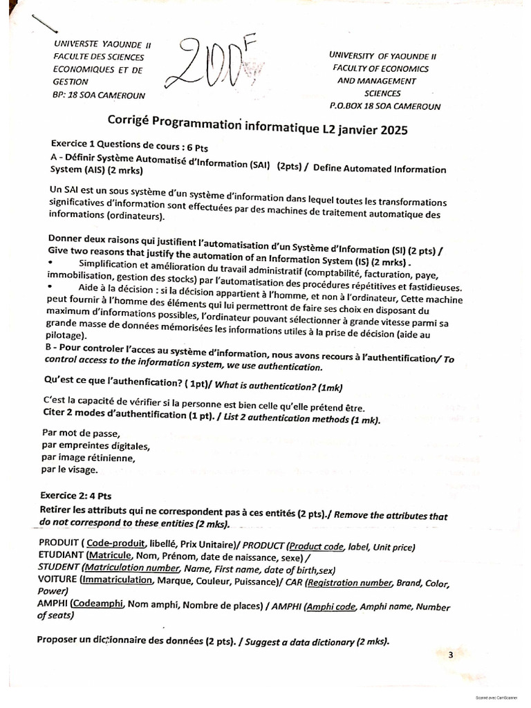 informatique correction sn | PDF