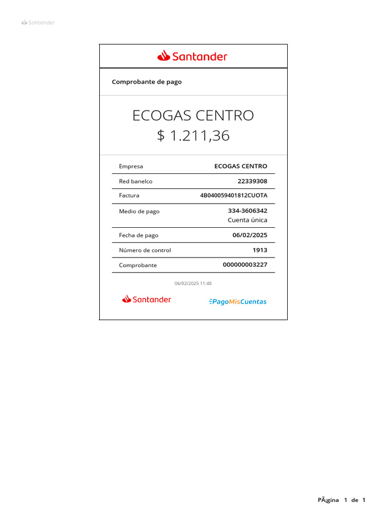 Ecogas Belgrano 1130 | PDF