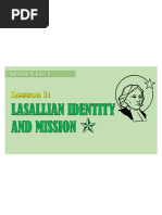 The Five Core Lasallian Principles The Five Lasallian Tenets 1. Faith in The Presence of God ...