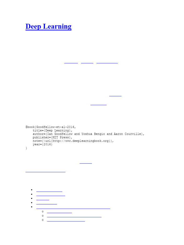 Book - Deep Learning - MIT PRESS - Book Online 2019 | PDF | Deep ...