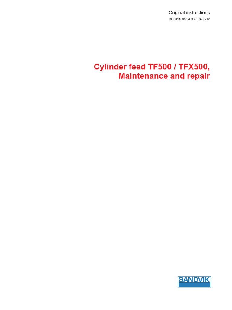 S04_1 Drill Feed TF500-TFX500 | PDF | Piston | Screw