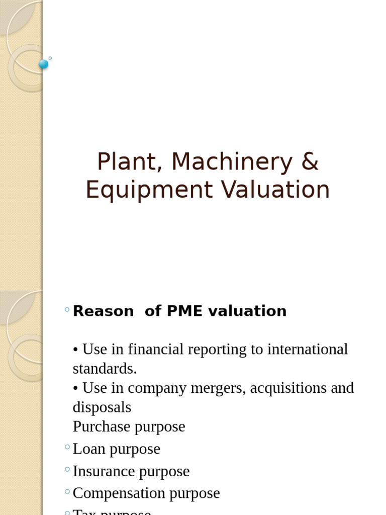 Plant Machineries and Equipment | PDF | Real Estate Appraisal ...