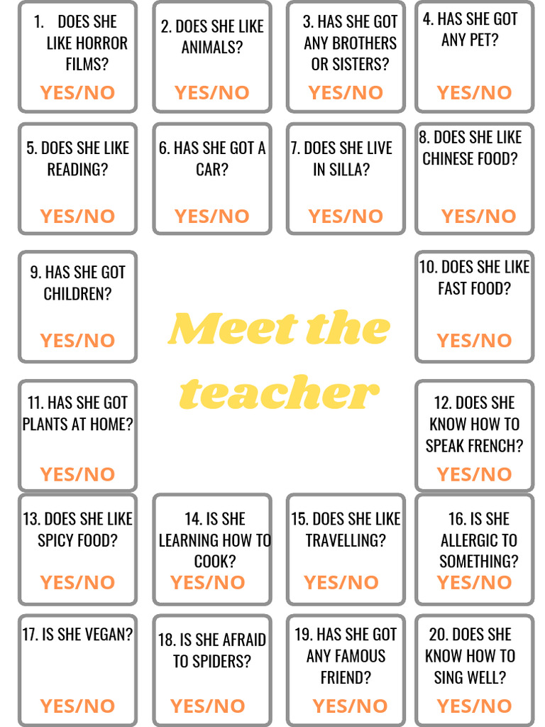 MEET THE TEACHER | PDF