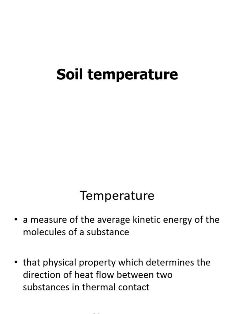 Soil Temperature.ppt_Soil Physics | PDF | Soil | Atmosphere Of Earth