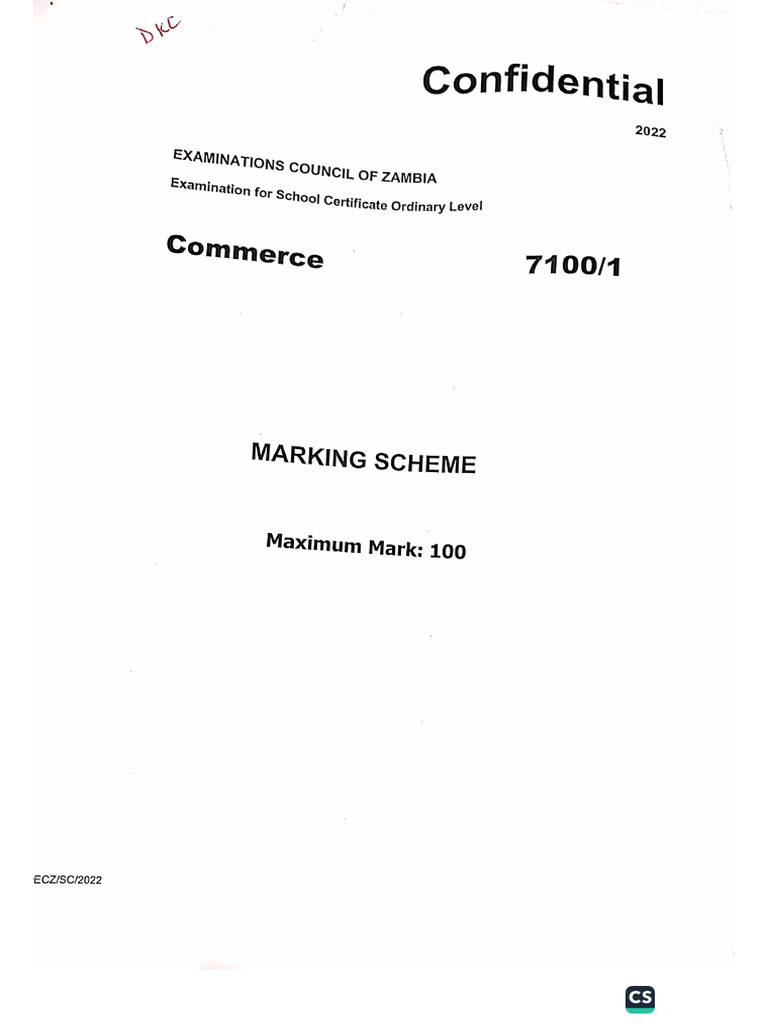 2022 Commerce Marking Key | PDF