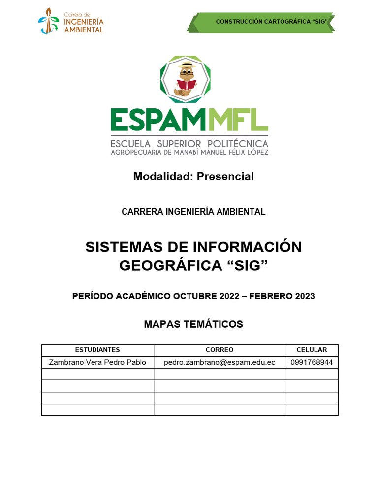 Mapas Tematicos Sig | PDF