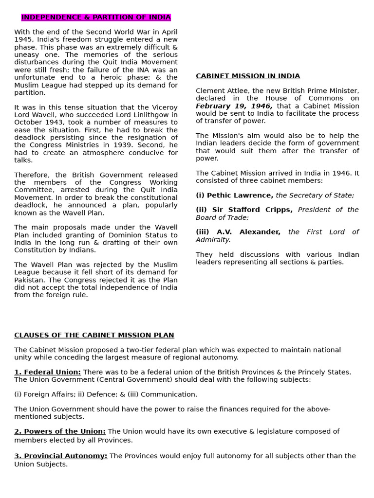 (9, 10, 11, 12, 15) INDEPENDENCE & PARTITION, WORLD WARS... | PDF ...