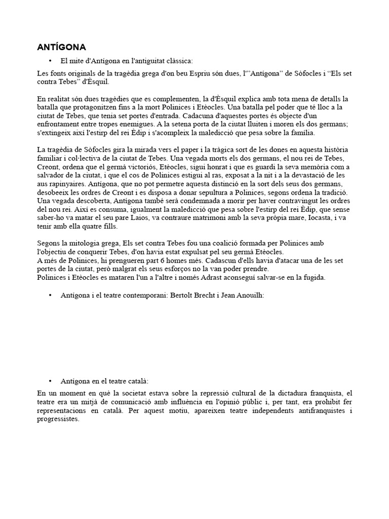 Antigona Punts Sele | PDF