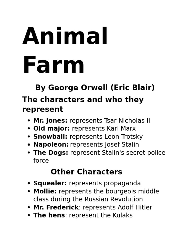 Animal Farm | PDF | Joseph Stalin | Communism