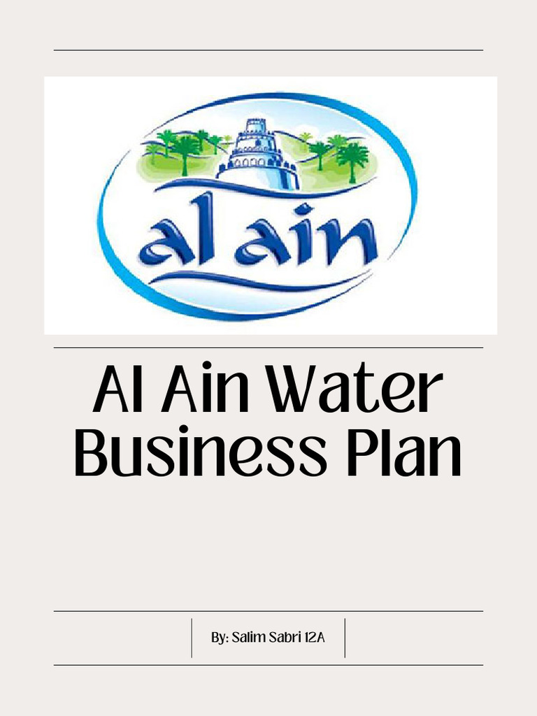 Al Ain Water's India Market Entry Plan | PDF | Brand | Market (Economics)