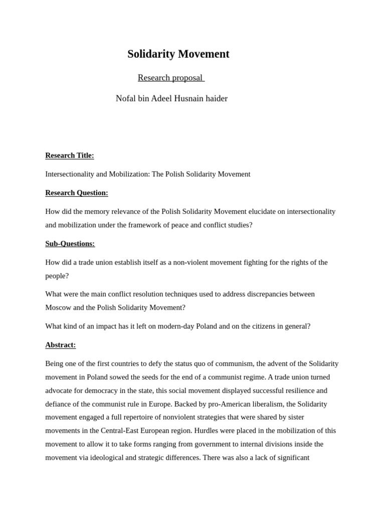 Polish Solidarity Movement: Intersectionality Insights | PDF ...