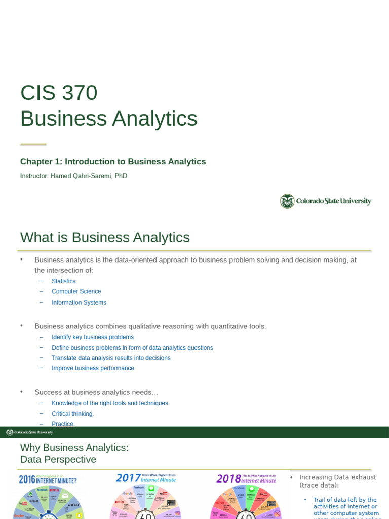 Introduction to Business Analytics Concepts | PDF | Level Of ...