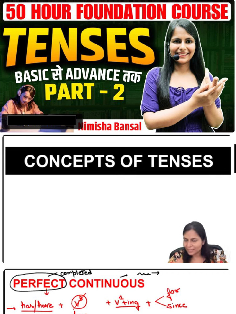 Tenses Part 2 Complete Topic in Sequence 50 Hour Foundation Course ...