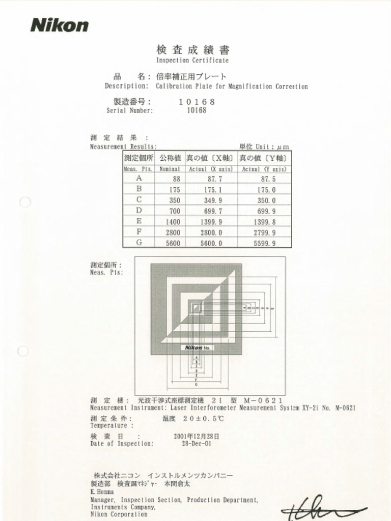 Calibration Plate For Magnification Correction - EVW30200 10168 | PDF