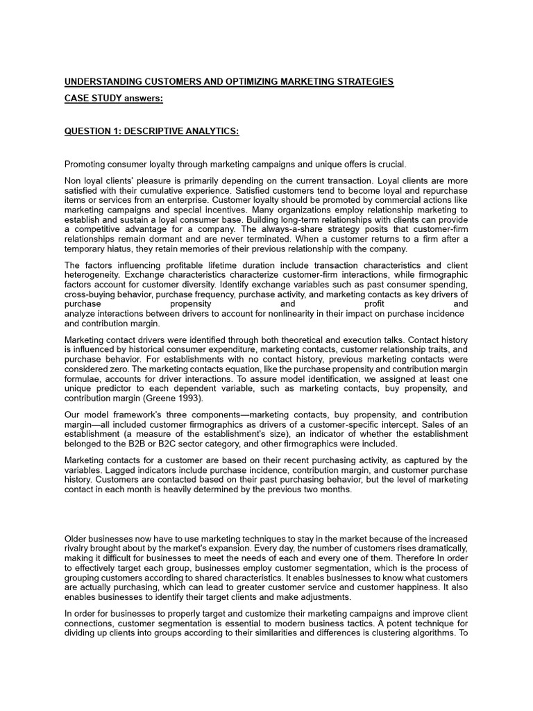Data Analytics | PDF | Marketing | Market Segmentation