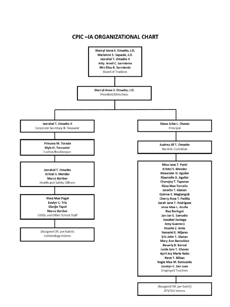 Organizational Chart Cpic Ia | PDF