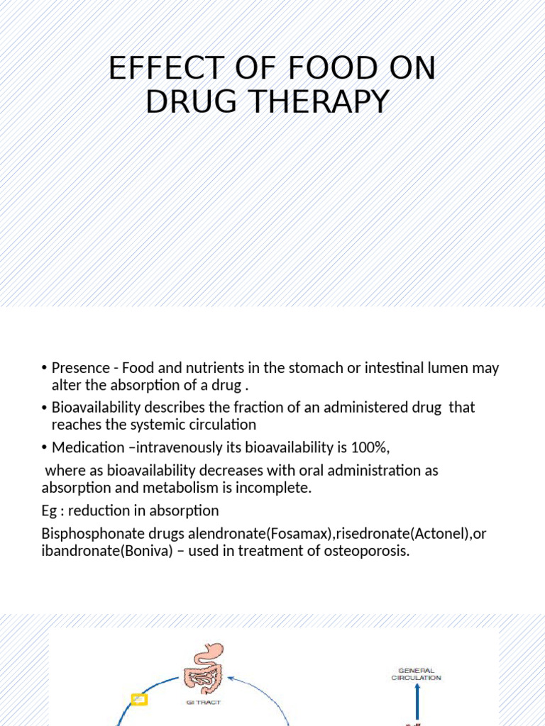 Food's Impact on Drug Absorption | PDF | Bioavailability | Drugs