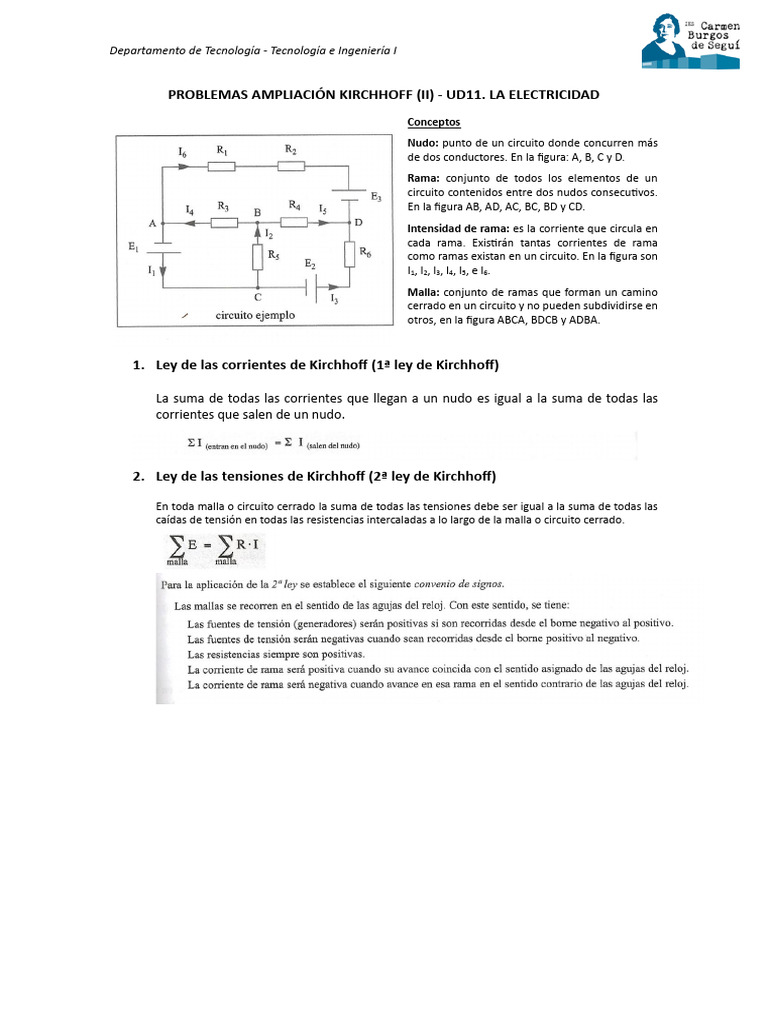 PROBLEMAS AMPLIACIÓN II UD11 ELECTRICIDAD | PDF