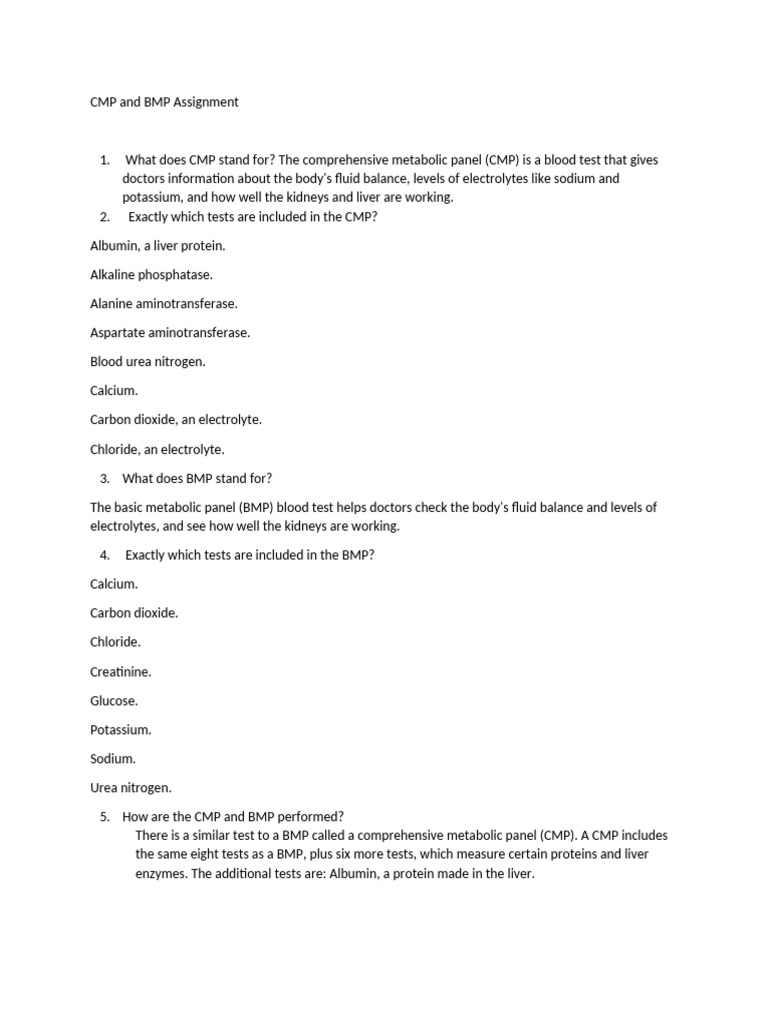 CMP and BMP Assignment | PDF