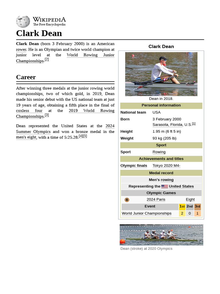 Clark_Dean | PDF | Rowing (Sport) | Sports
