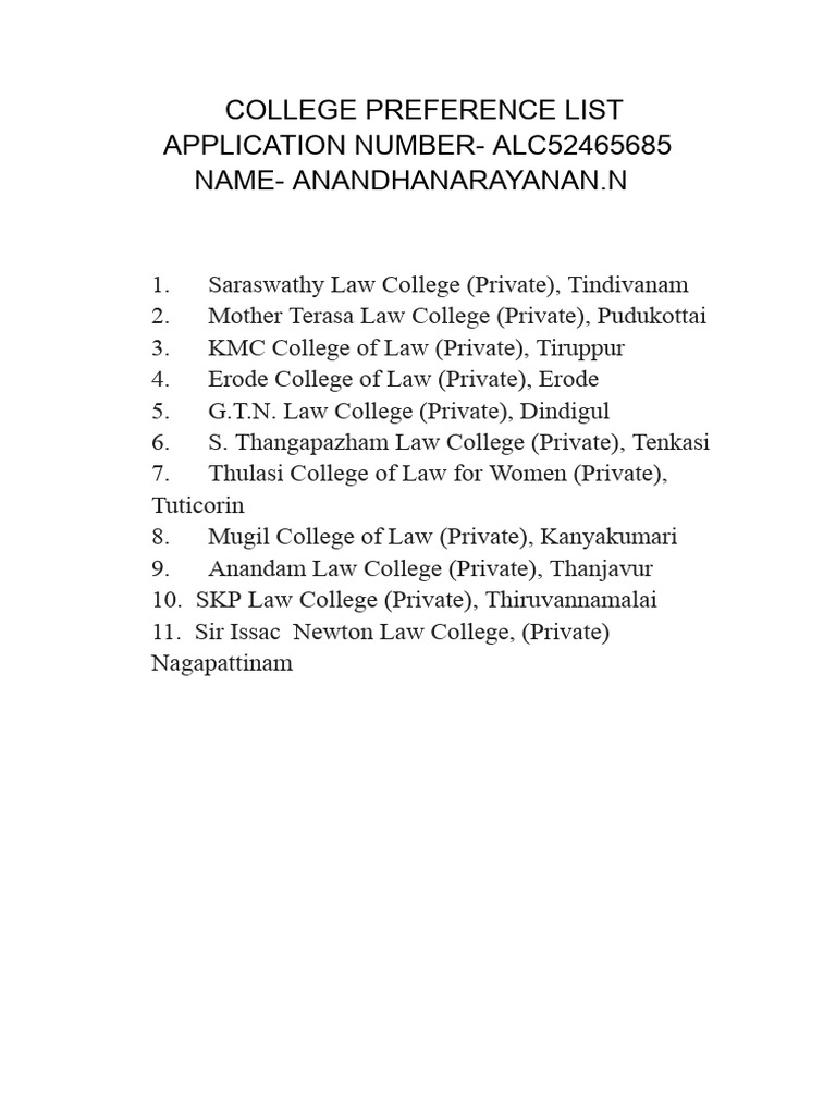 Tndalu Preference | PDF