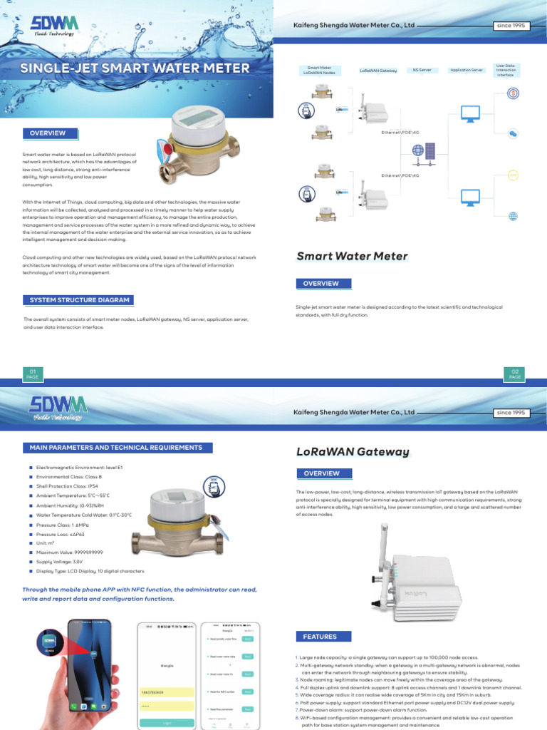 LoRawan Single-Jet Water Meter | PDF | Computer Network | Duplex ...
