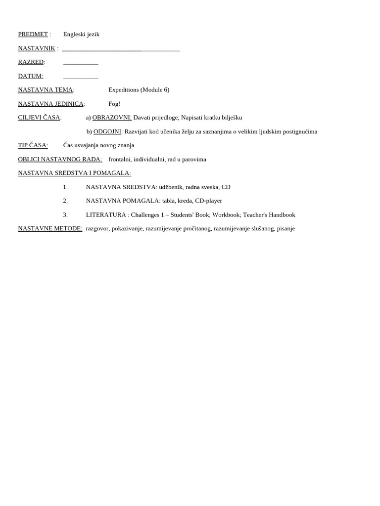 Challenges 1, Module 6 Lesson 3 | PDF