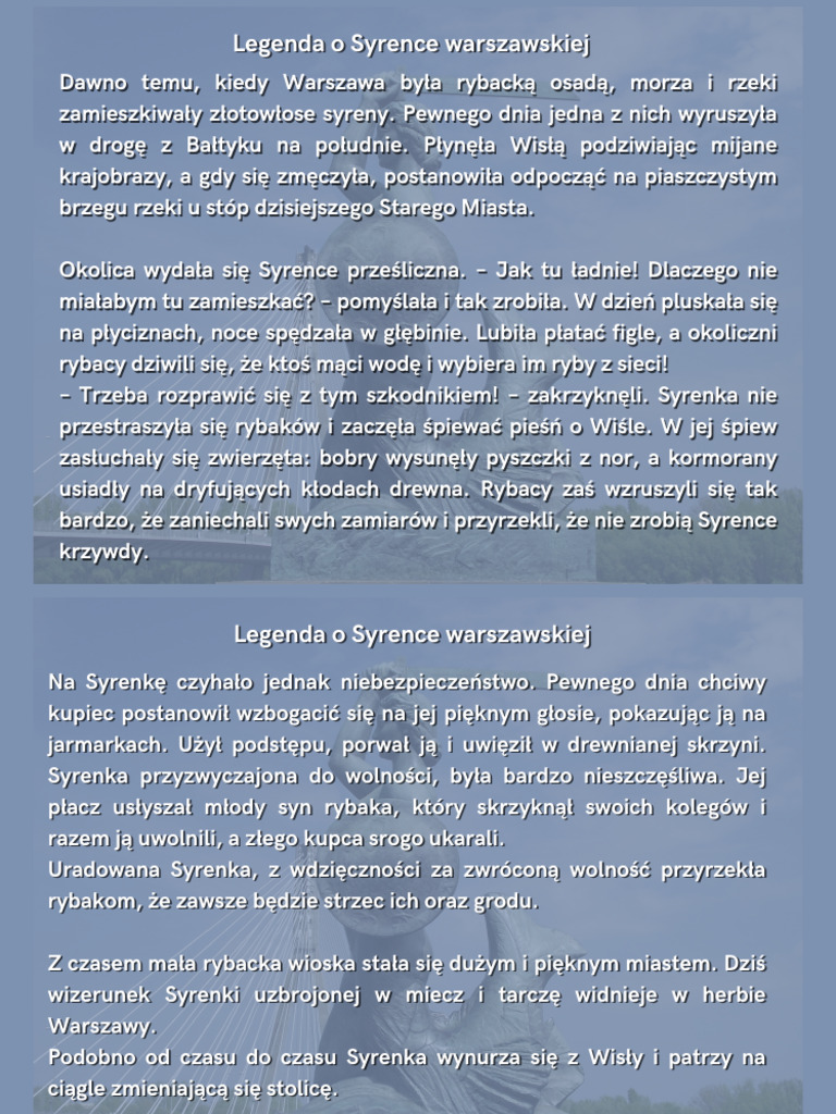 Legenda o Syrence Warszawskiej | PDF