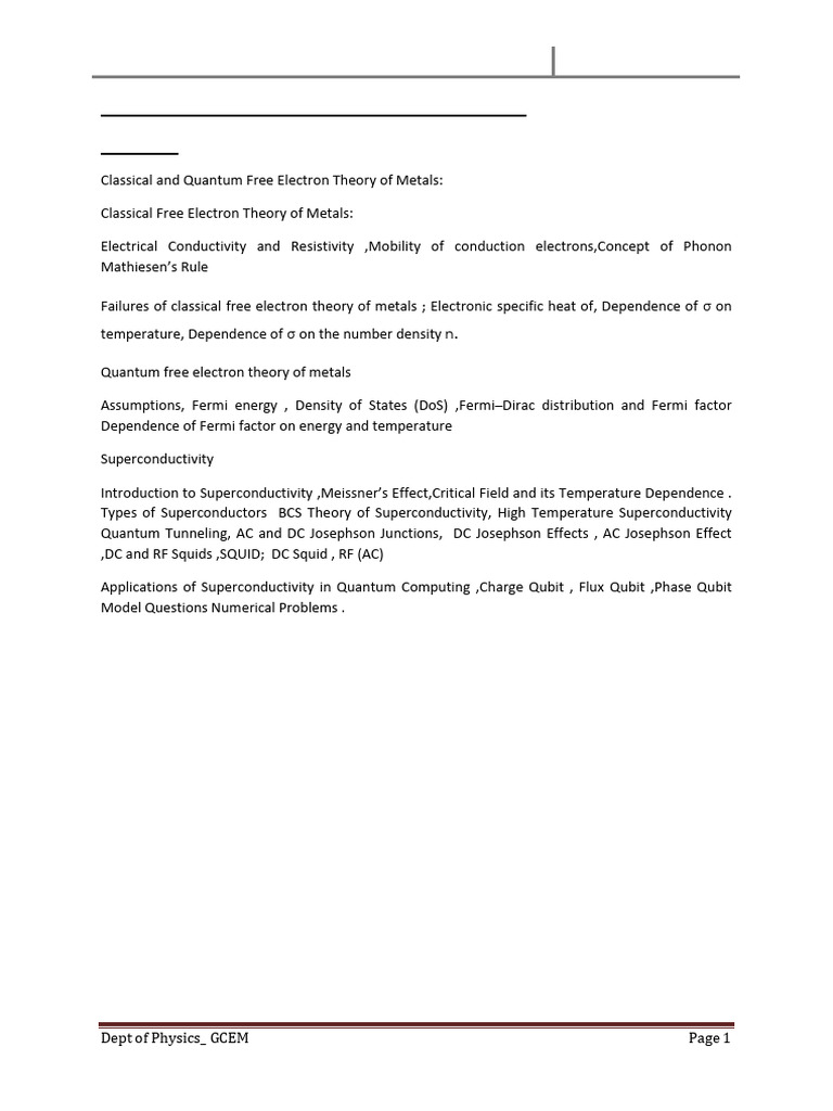 Module 4 Electrical Properties of Materials Applications 01 | PDF | Superconductivity ...