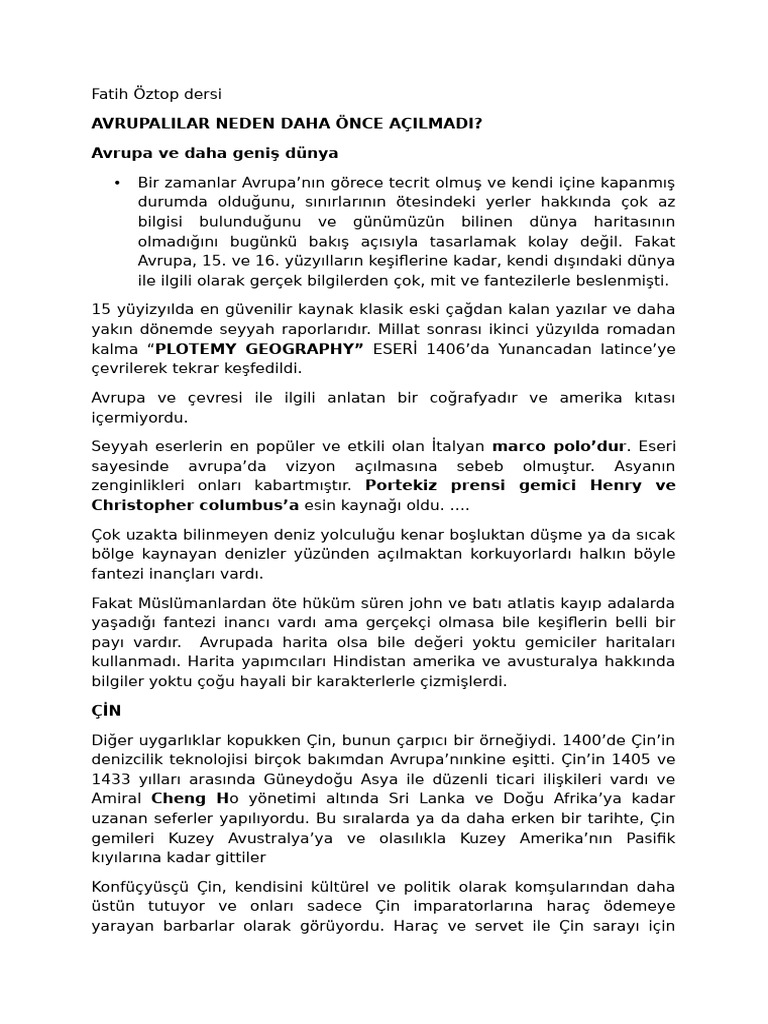 Fatih Öztop Dersi | PDF