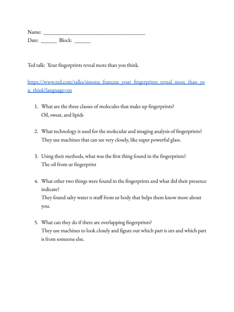 TED Talk Assignment | PDF