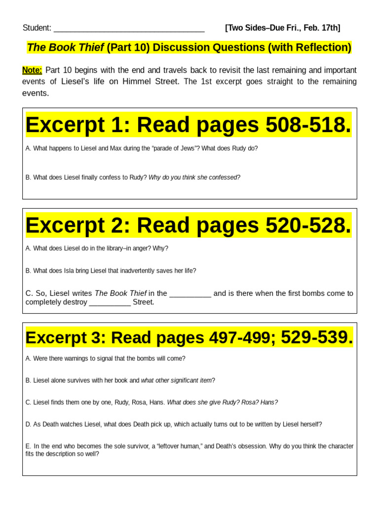 The Book Thief (Part 10) | PDF
