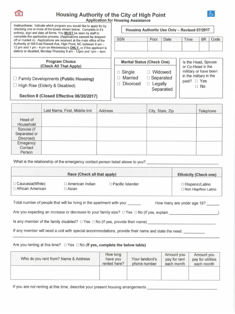Public Housing Application | PDF