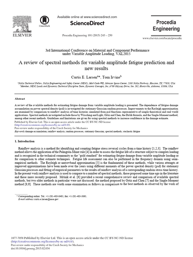 A Review Of Spectral Methods For Variable Amplitude Fatigue Prediction