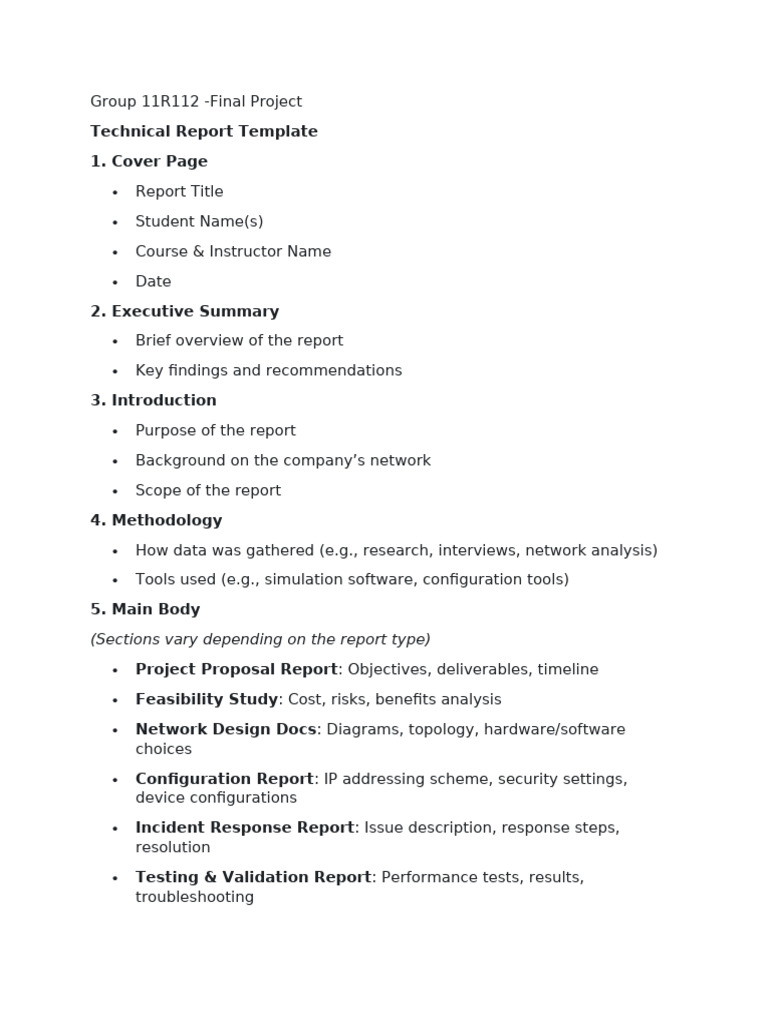 Final Project - Technical Report Template | PDF