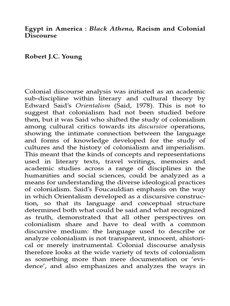 Colonial Discourse and Racism Analysis | PDF | Race (Human ...