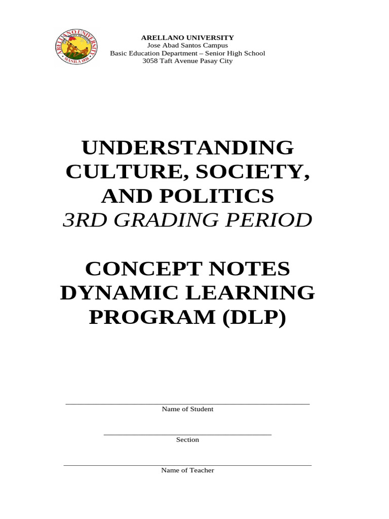 UCSP-CN-DLP-3RD-GR | PDF | Deviance (Sociology) | Homo