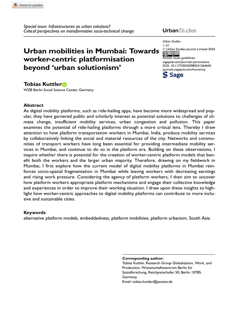Kuttler (2024) Urban-Mobilities-In-Mumbai-Towards-Worker-Centric ...