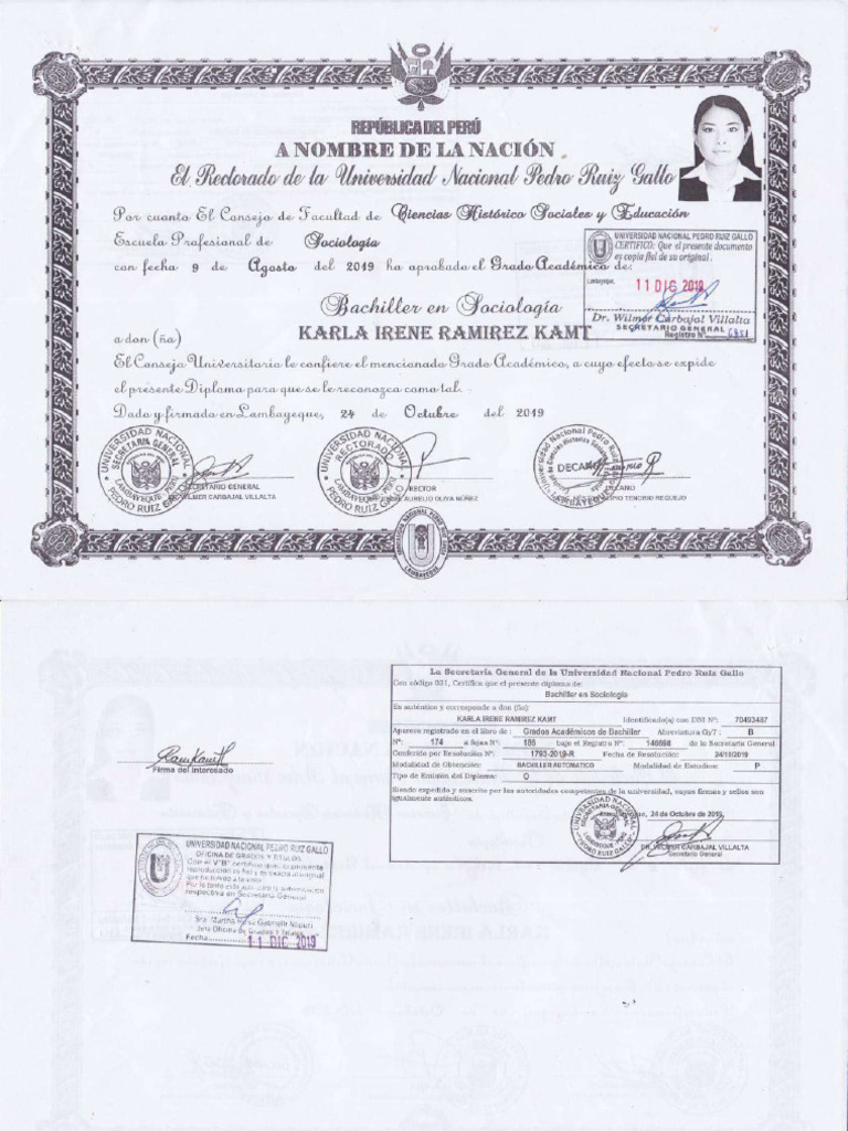 Titulo Bachiller | PDF