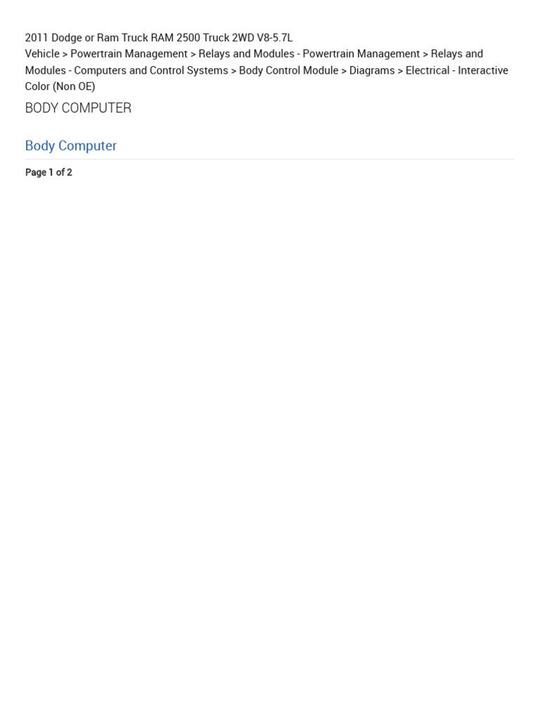 Body Computer (Body Control Module) | PDF | Transport | Vehicle Parts