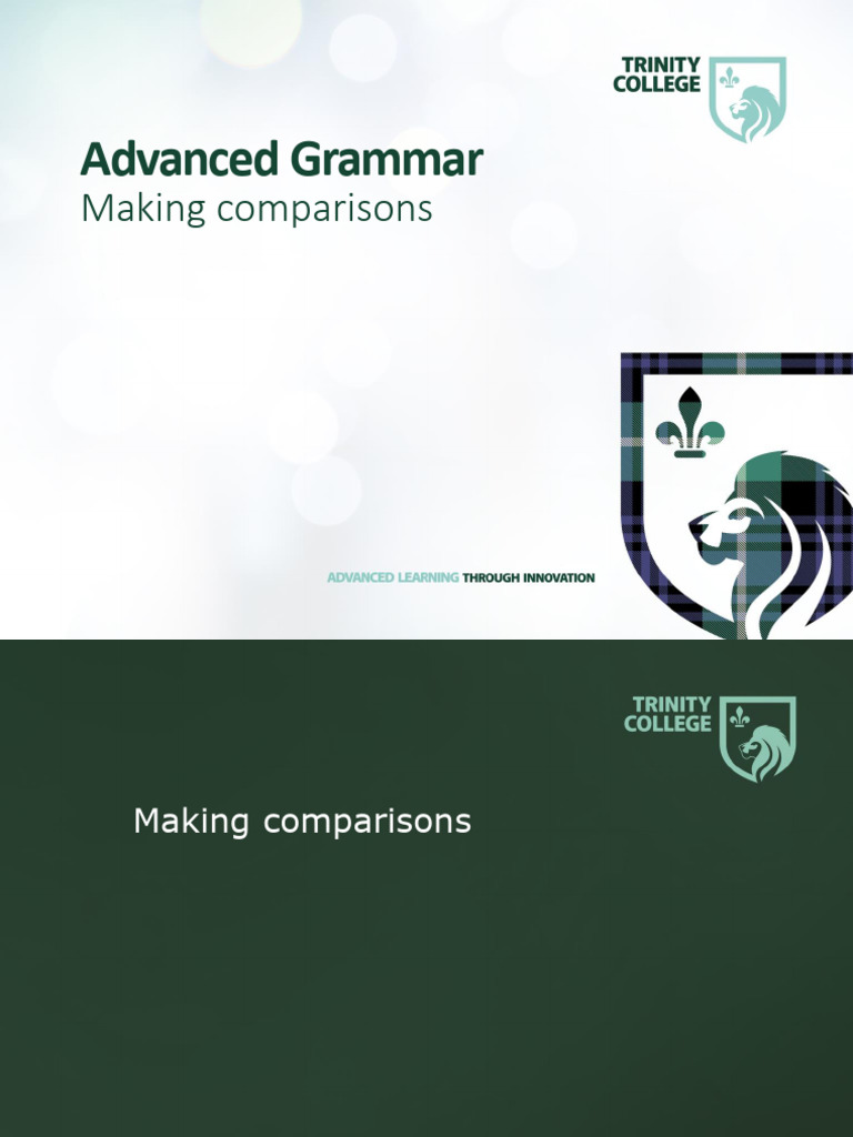 CAE Grammar Comparisons | PDF | Adjective | Grammar